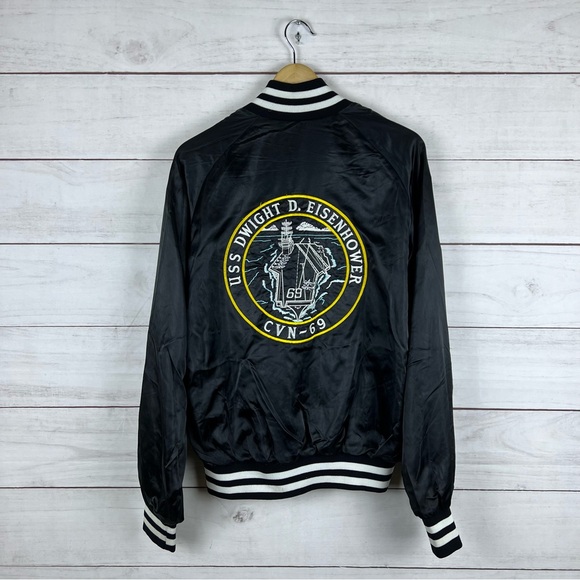 Vintage | Jackets & Coats | Vintage 98s Uss Dwight D Eisenhower Satin ...